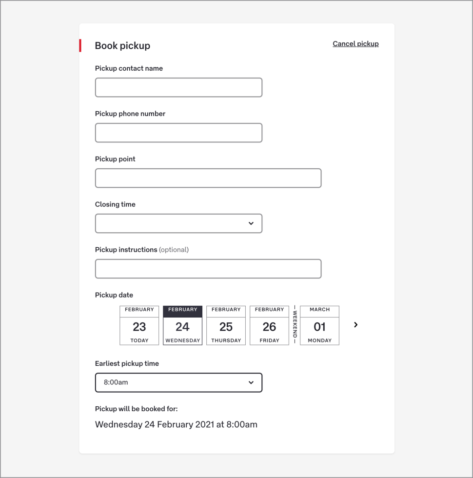 Create a return - Australia Post